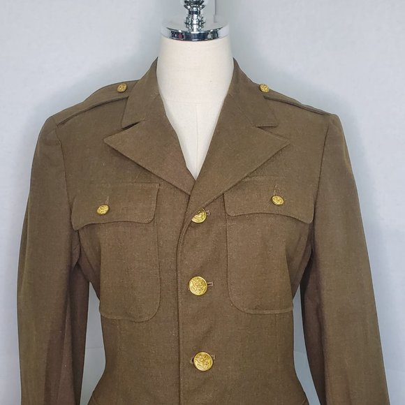 Jackets & Coats | Vintage Ww2 Army Jacket With Gold Buttons | Poshmark
